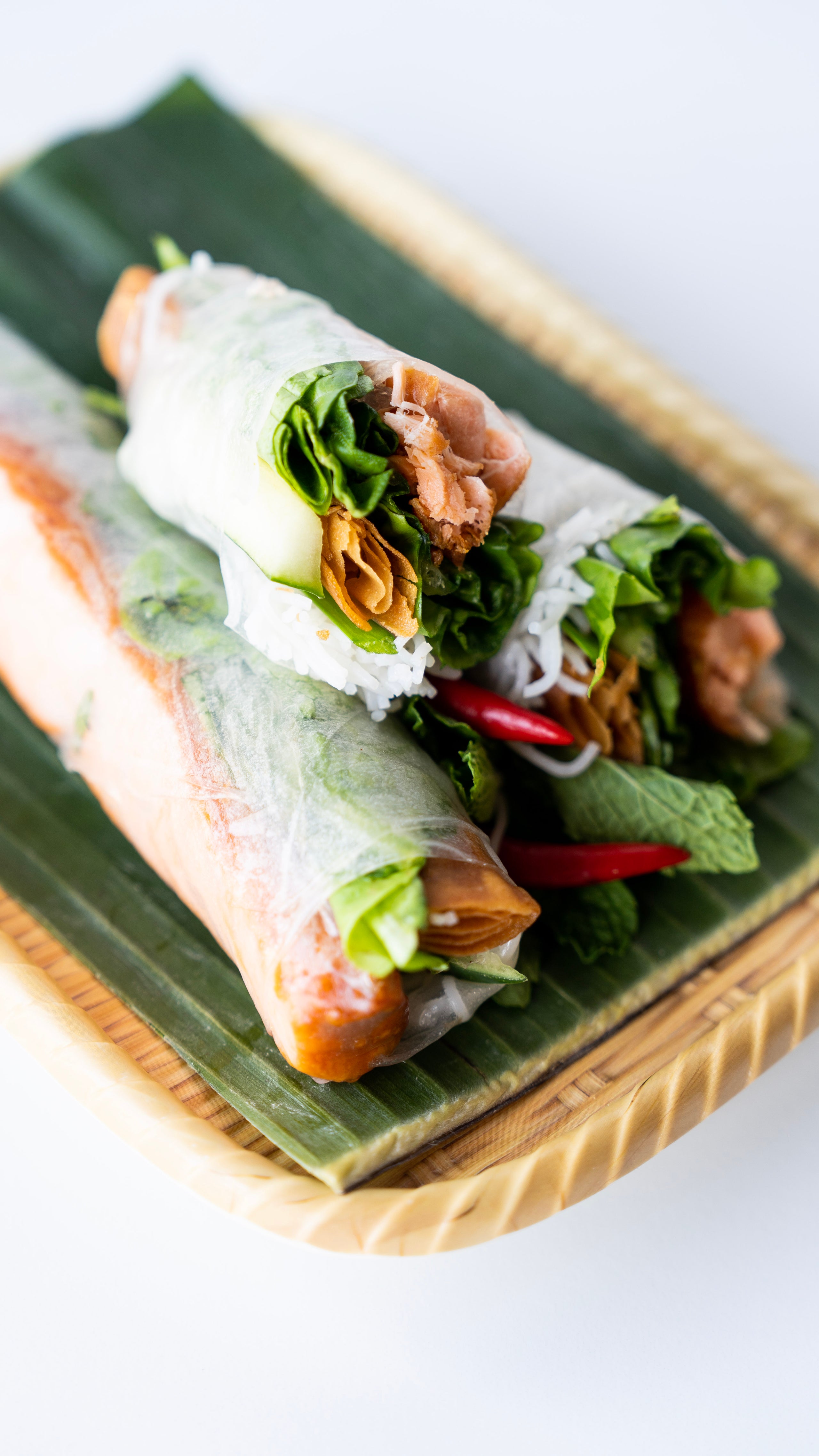 Goi Cuon Ca Hoi - Salmon Summer Rolls | Ba Le Bakery